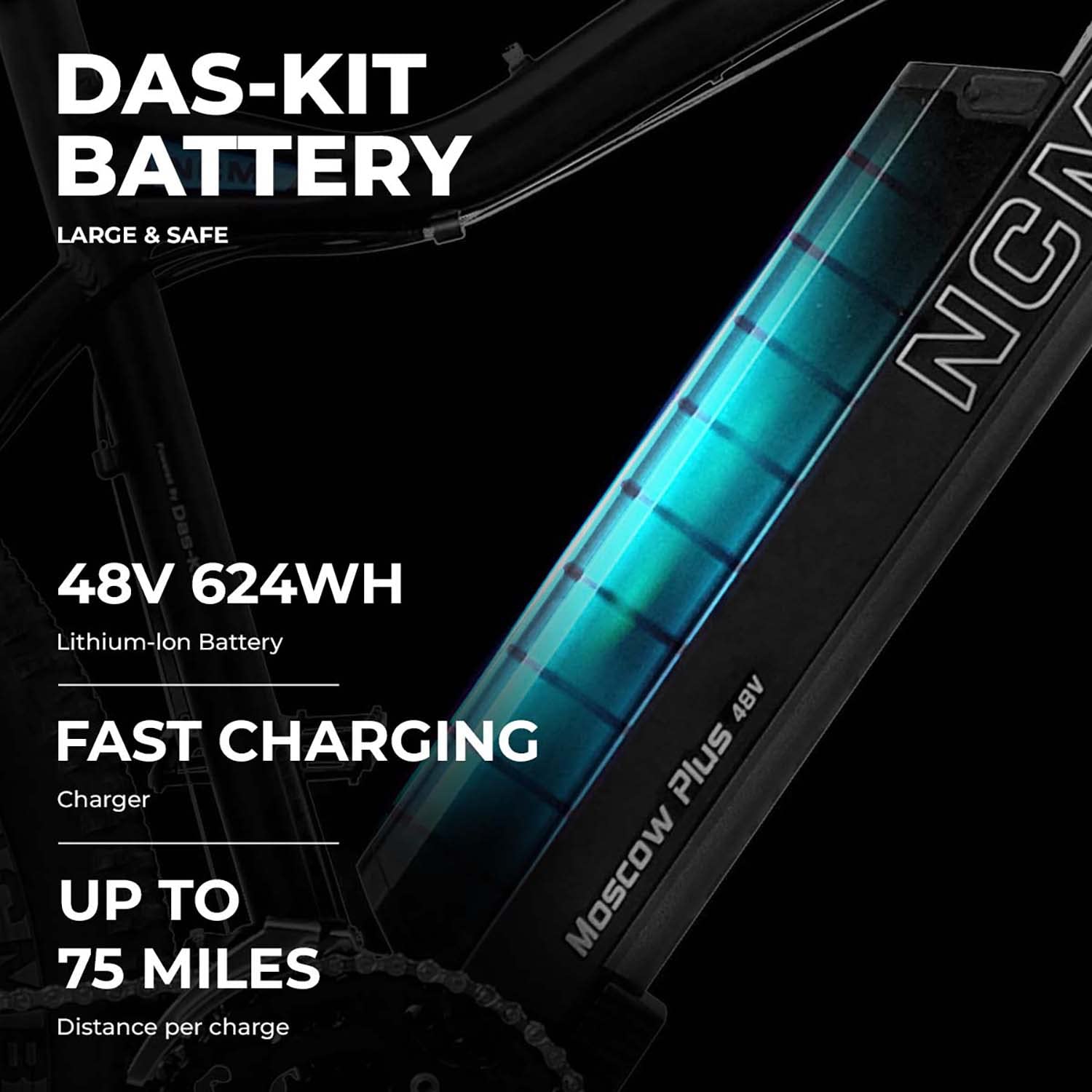 NCM Moscow Plus Electric Mountain Bike 768 Wh 48V/16AH Matte Black 29"