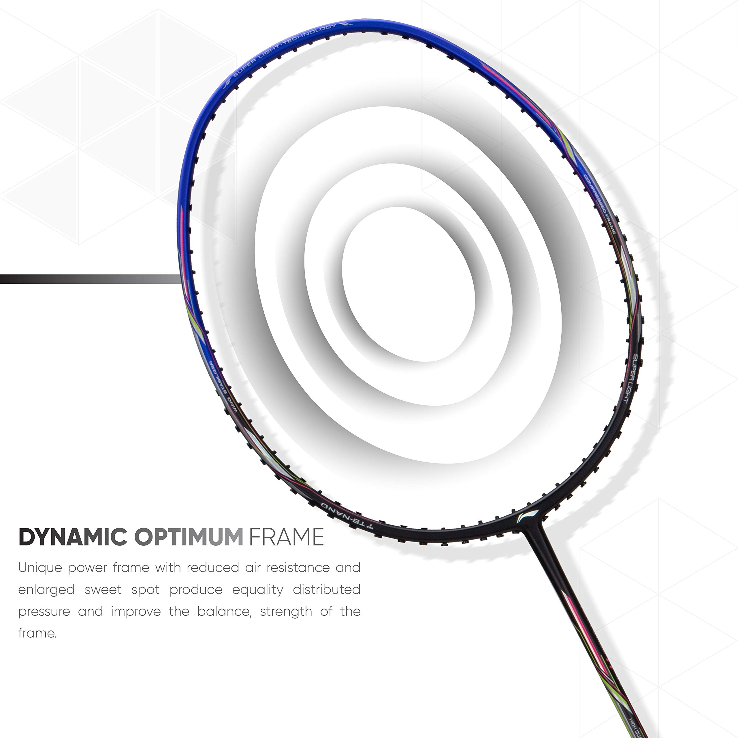 Li-Ning Air Force 78 G2 Carbon Fiber Unstrung Badminton Racket with Free Full Cover (White Gold, Tension : Upto 30 lbs)