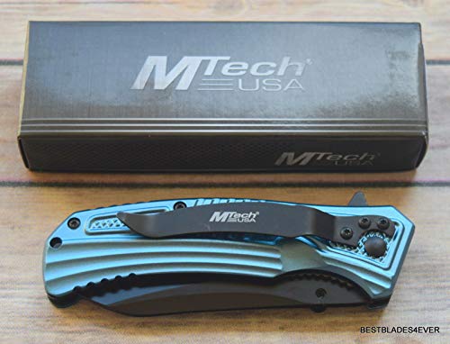 Mtech Tactical Stainless Steel Open Folding Pocket Knife With Clip Outdoor Survival Hunting Knife for Camping by Survival Steel
