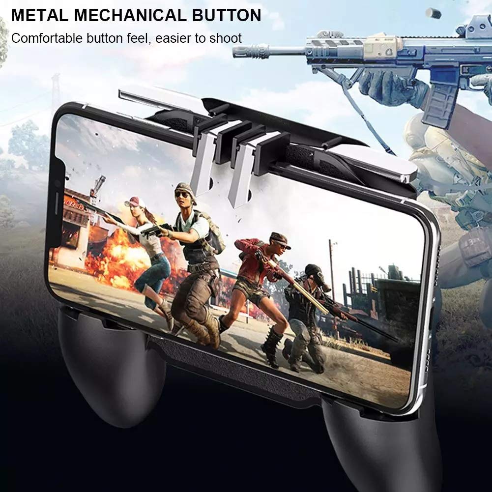 TJLSS Gaming Grip Portable Durable Upgraded 4 in 1 Game Mobile Controller with Cooling Fan Game Joystick for 4-6.5 Inch Phone