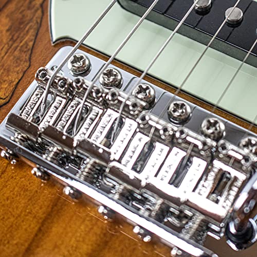 Sawtooth 6 String ET Hybrid Electric Guitar, Spalted Maple Trans Cherry Burst with Wilkinson Tremolo & Pro Series Gig Bag, Right (ST W-SMTCB)