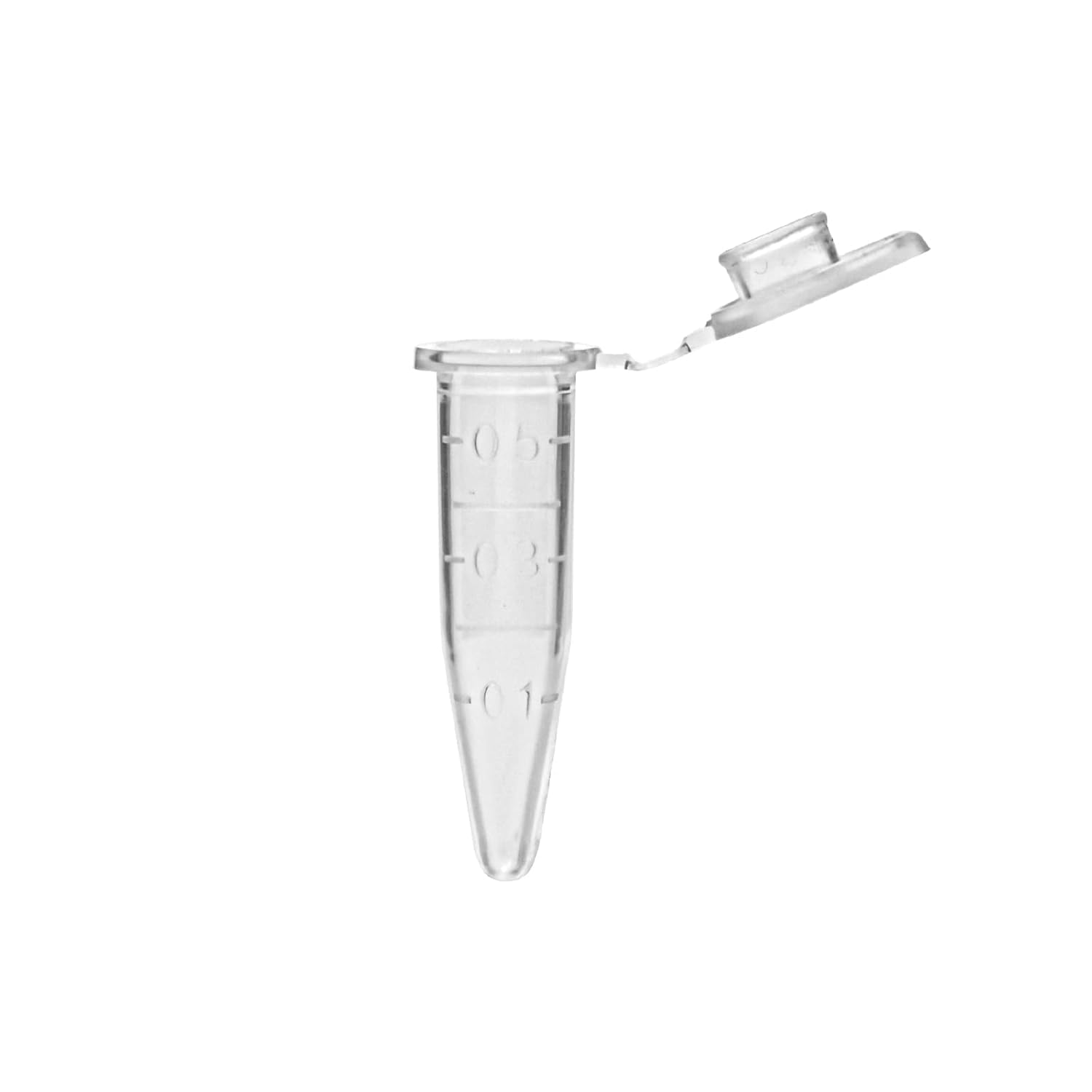zoomto 0.5ml Microcentrifuge Tubes 2000PCS,Centrifuge Tubes with Attached Lid,Clear Conical Micro Centrifuge,Clear Graduation (2Bag Packs)