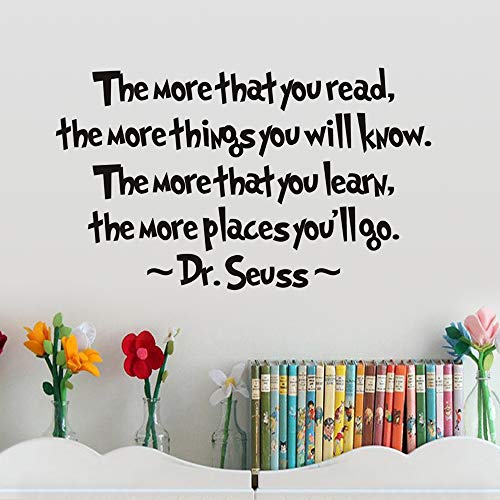 MohaWall Dr.Sevss Wall Decal Kids Room Quotes Decor Inspirational Nursery Art Wall Stickers