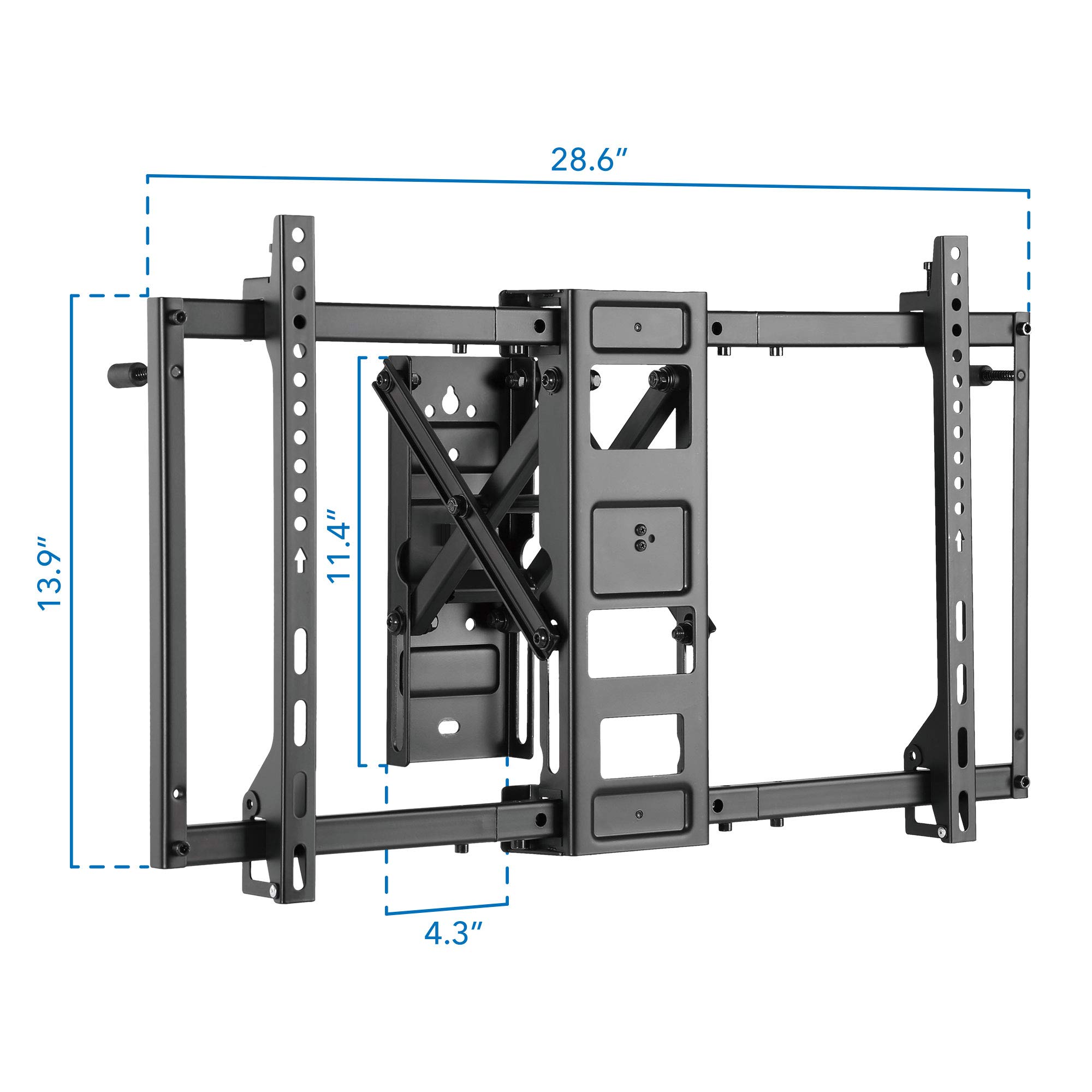 Mount-It! Pop Out Video Wall Mount, Digital Signage TV Menu Board Mount, Up to VESA 600x400, Commercial Grade 110 Lbs Capacity