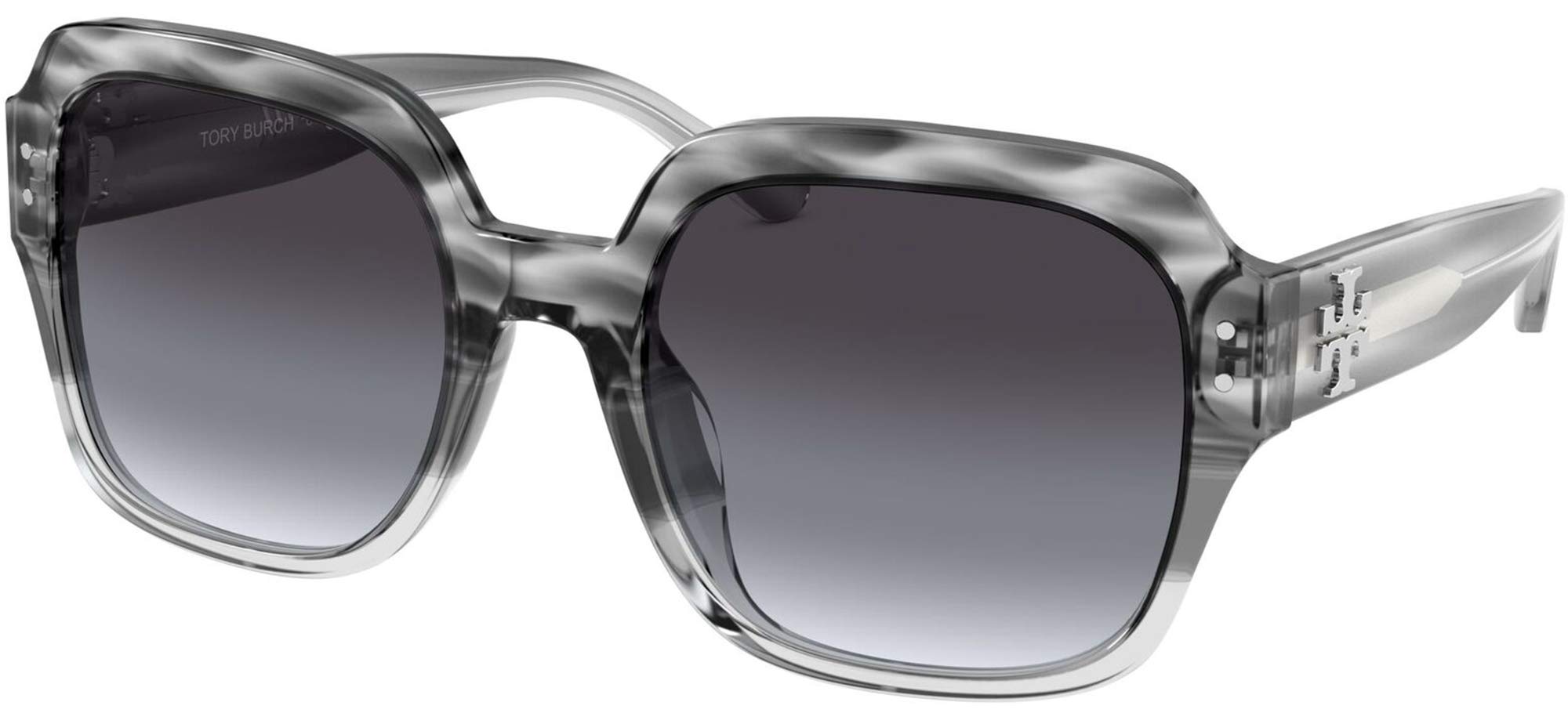 Tory Burch TY7143U Sunglasses 17858G-56 -, Dk Lt Grey Gradient TY7143U-17858G-56