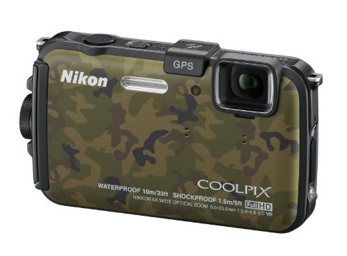 Nikon COOLPIX AW100 16 MP CMOS Waterproof Digital Camera (Camouflage)