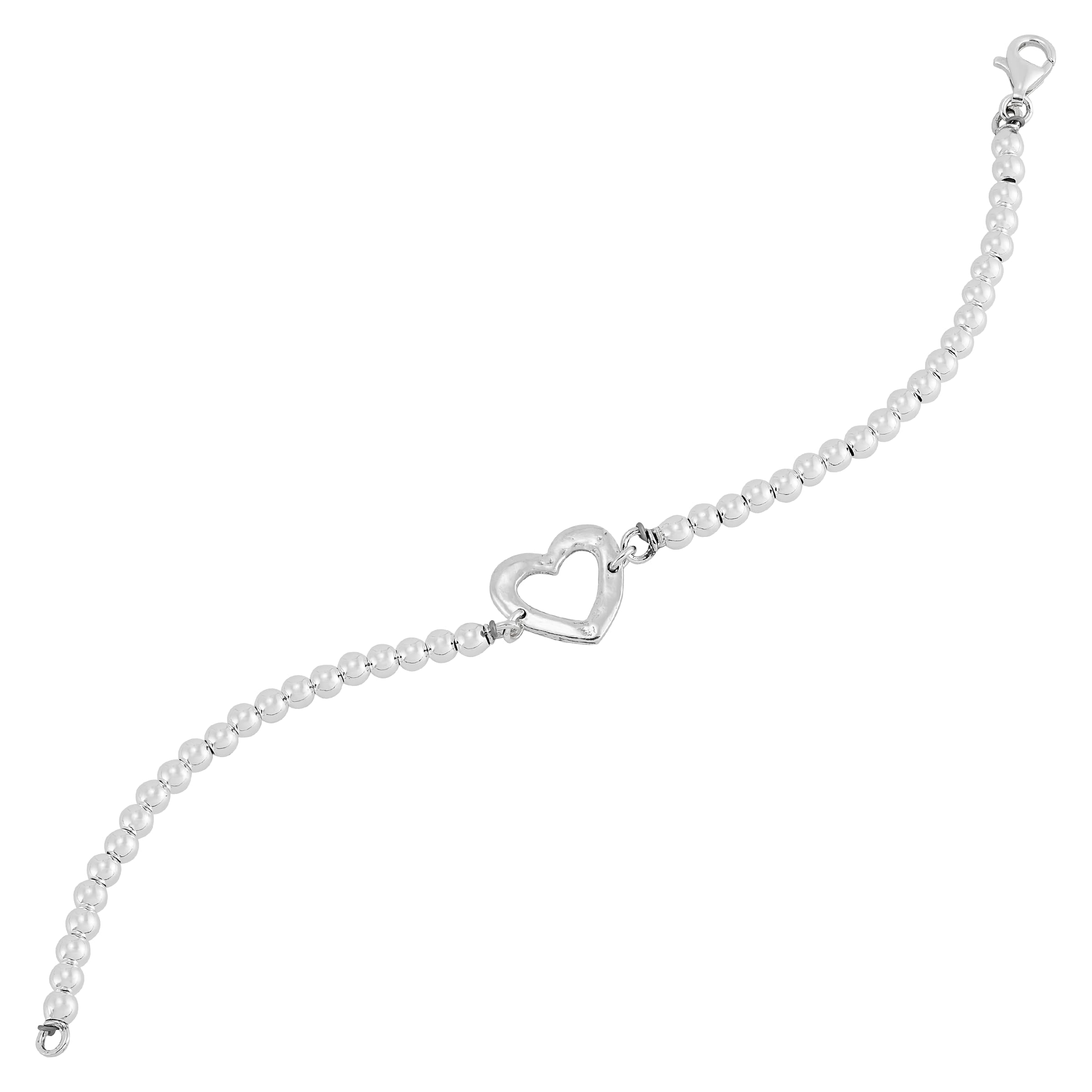 Silpada 'Heart and Beads' Sterling Silver Bracelet, 7.5"