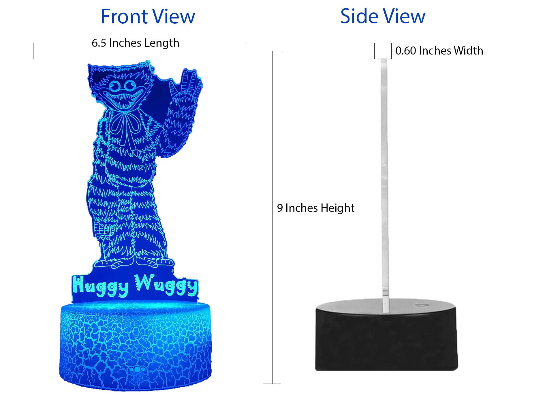Poppy Playtime - Huggy Wuggy - Multi Color Changing Night Light Table Lamp for Boys and Girls (Huggy Wuggy 2)