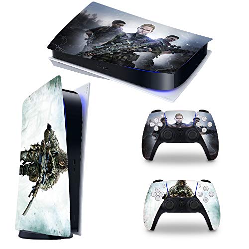 PlayStation 5 Skin Set โ Knight Japan - HD Printing Vinyl Skin Cover Protective for PS5 Standard Edition Console and 2 PS5 Standard Edition Controller
