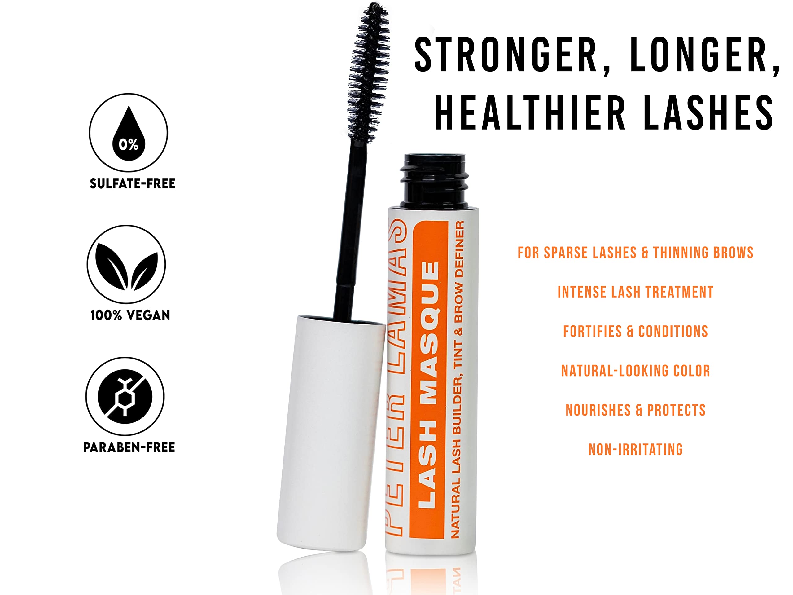 Peter Lamas Lash Growth Serum - Lash Primer for Bolder, Stronger, and Longer Lashes | Enhancing Mascara Primer | Vegan, Paraben, and Sulfate-Free | 1 Pack