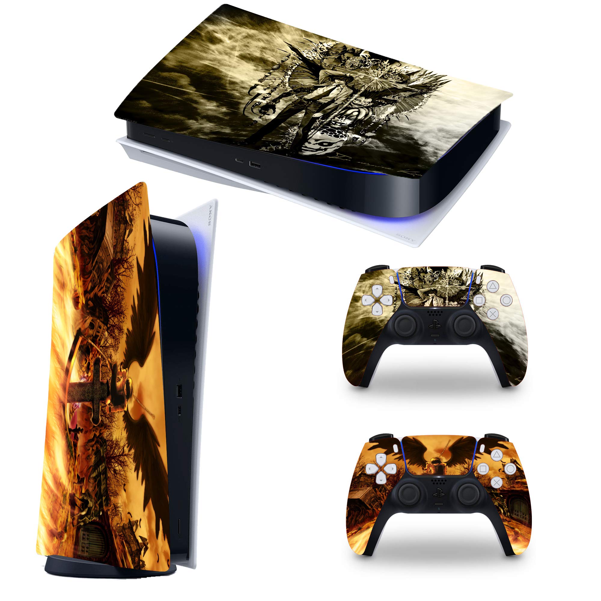 PlayStation 5 Skin Set – Dead Book - HD Printing Vinyl Skin Cover Protective for PS5 Standard Edition Console and 2 PS5 Standard Edition Controller