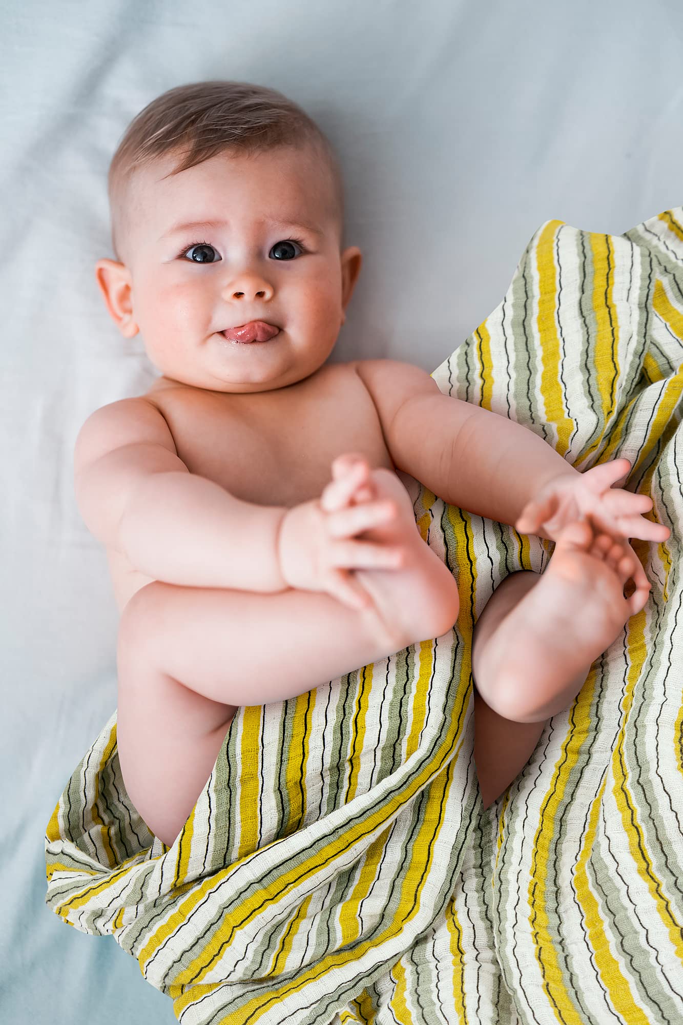 Muslin Swaddle Blankets Babies, Very Soft and Breathable Essential Receiving wrap, Ideal Newborn swaddling Set, Best Shower Gift, 47 X 47 inches (Gimme Some Space (4 Pack))