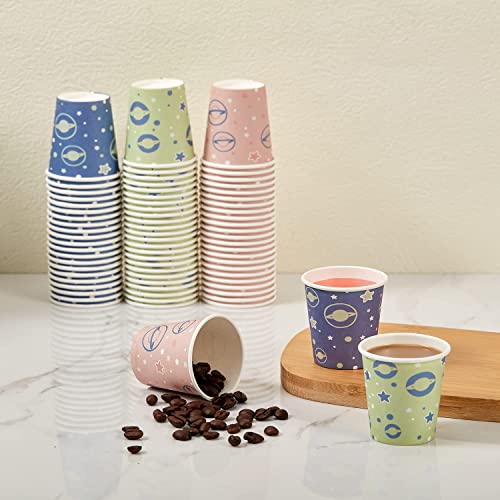 Lamosi 500 Pack - Bathroom Cups 3 oz Paper, Disposable Small Mouthwash Cups, Mini Espresso Cups for Home Kitchen Party Travel Stores Planets