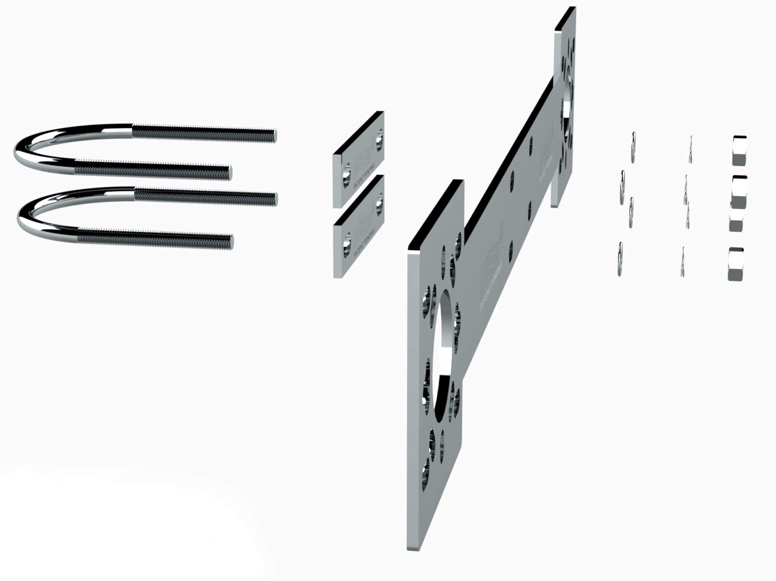 MIMOMount™ MIMO Antenna Mount for ±45°+Vertical+Horizontal Polarizations with Up and Down Tilting Stainless Steel Marine Grade Reinforced