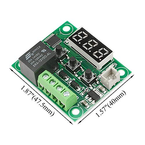 XINGYHENG 2PCS W1209 Digital Thermostat high Precision Temperature Control Switch Module DC 12V Micro Temperature Control BoardĀ and NTC 10K Thermistor Sensors Digital Temperature Probe