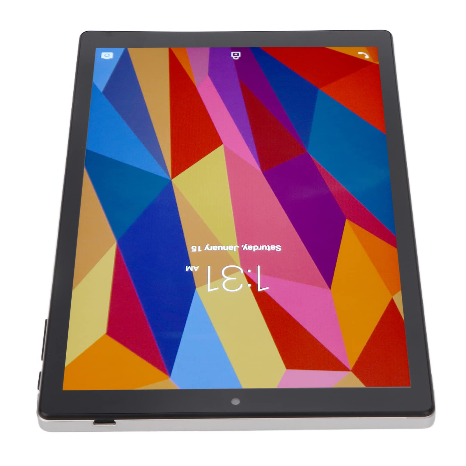 Silver Tablet, 6GB RAM 128GB ROM 10.1 Inch Tablet for Android11 for Office (US Plug)