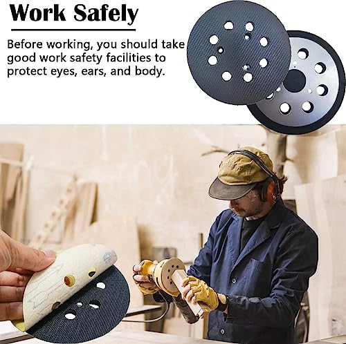 Union Pads & Abrasives OEM1 5 Inch 8 Hole Replacement Sander Hook and Loop Orbital Sander Pad for DeWalt 151281-08, DW4388 Fits DeWalt DW421, DW423, D26453, D26451, DW422, Porter Cable 390K 382 343/VS