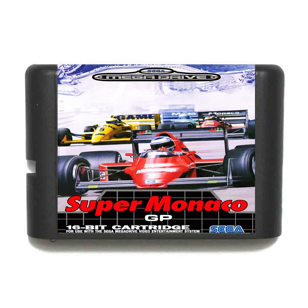 Super Monaco GP (Grand Prix) 16 Bit MD Game Card For Sega Mega Drive For Genesis (Black)