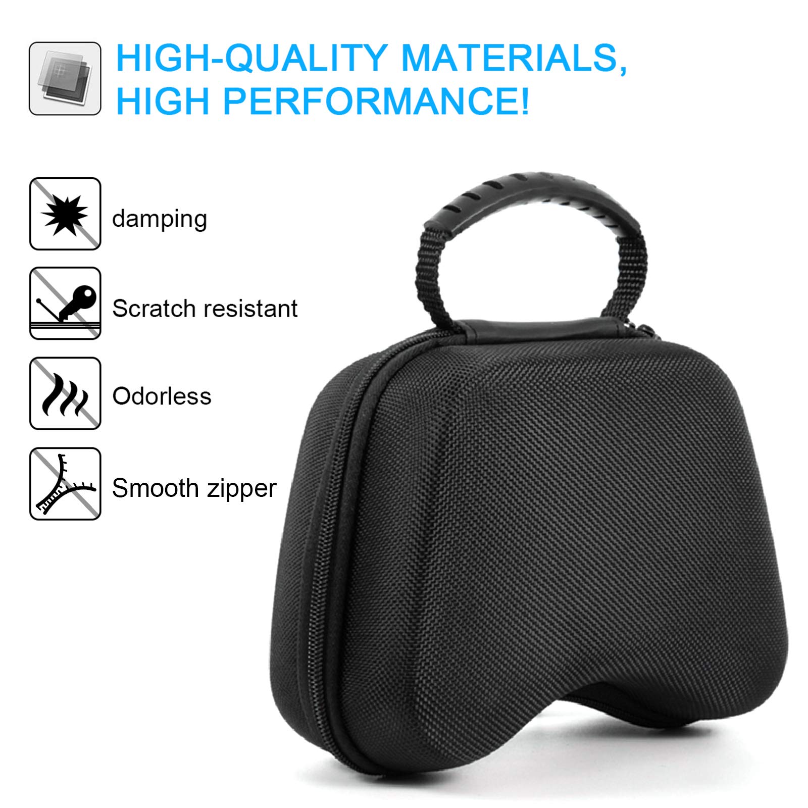 LINKJET Case for PS5 Controller PS5 Playstation 5 2020, PS5 Bag PS5 Carrying Case,Traveled EVA Storage Case for Sony PS5,Storage Bag for PS5 Game Wireless Controller,Black