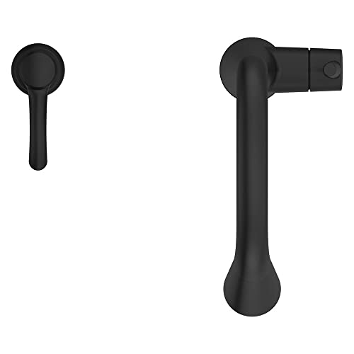 Pfister Barulli Kitchen Faucet with Pull Down Sprayer and Soap Dispenser, Single Handle, High Arc, Matte Black Finish, F5297BARB
