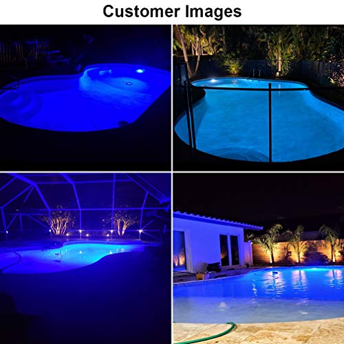 XIUBE 12V 36W LED Pool Bulb Ocean Blue Light, 4200lm 6500K Endless Dark Blue Color E26 Base Replacement for Incandescent Bulbs in Swimming Pool Light