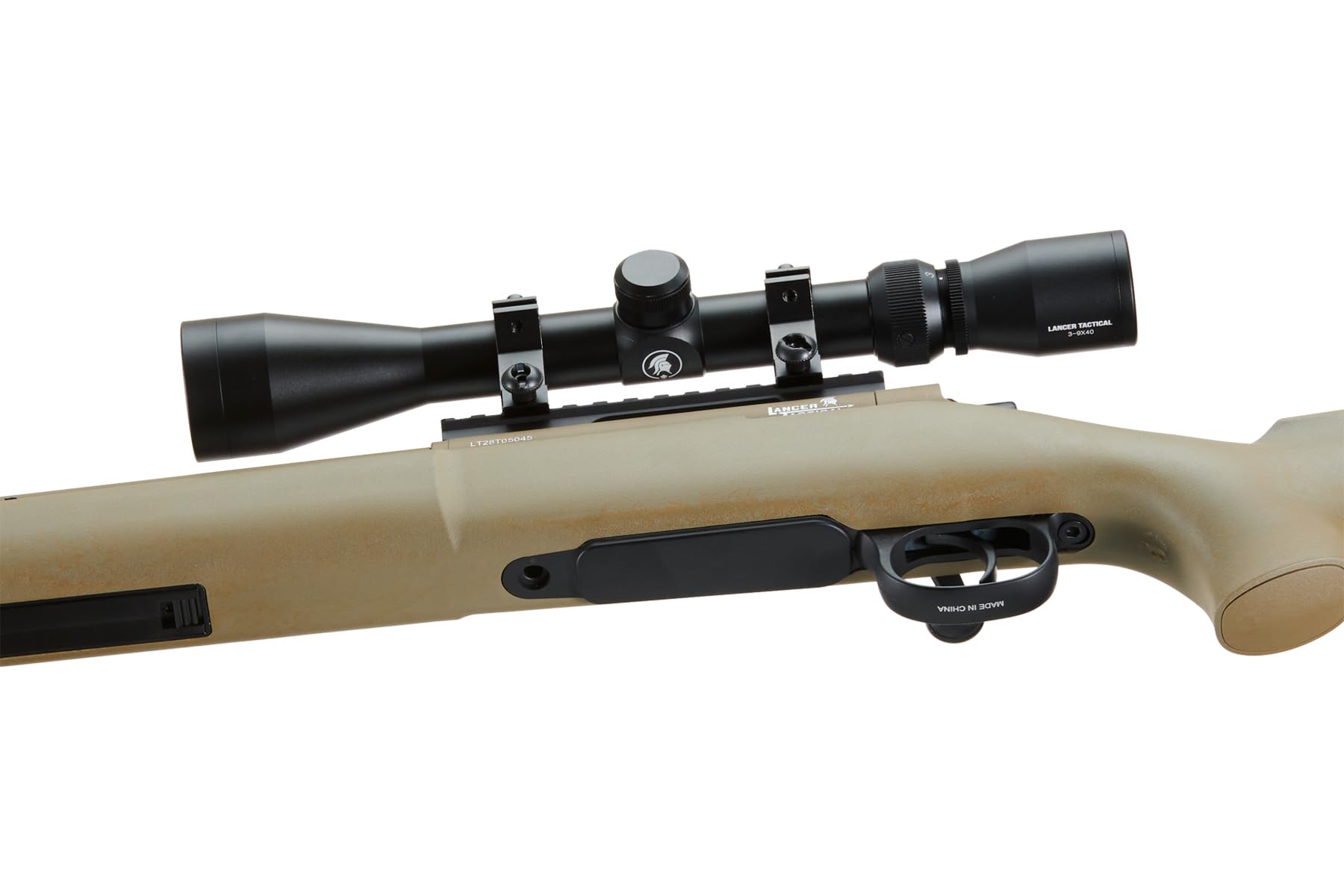 Lancer Tactical Airgun Airsoft Scope: 3-9x40 Rifle Scope with Fast Focus Eyepiece and Reticle Crosshair for Accurate Shooting w/Mil-dot 3" Eye Relief - 40mm
