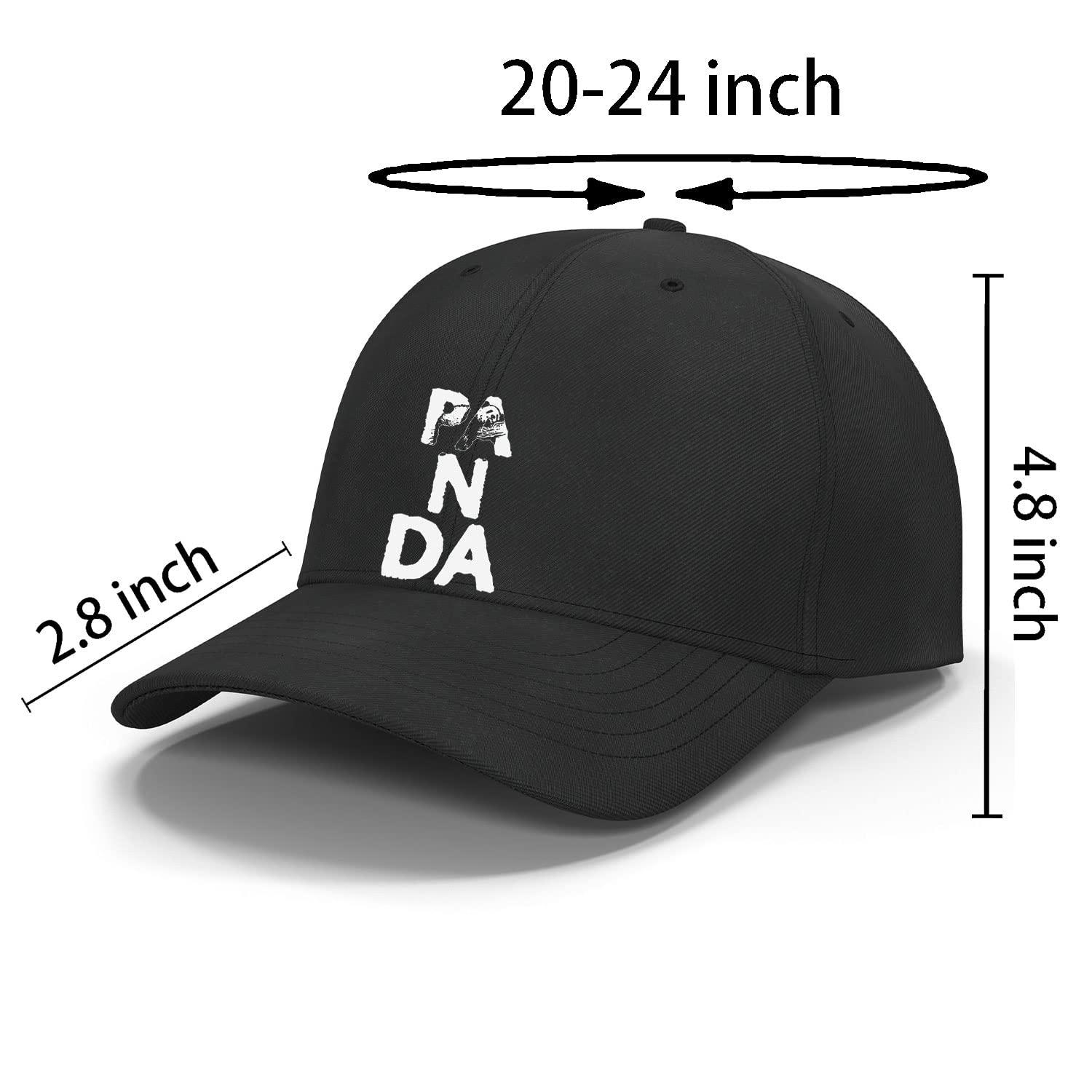 SHITOUPU Panda Baseball Cap,Unisex Dad Cap,Adult Athleisure Cap Adjustable