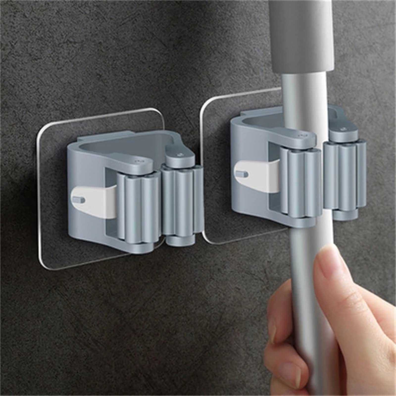 YOYSPRING Storage cart Wall Mount Adhesive Mop Rack Hook Shelf Toilet Holder Broom Hanger for Bathroom Accessories Kitchen Organization Home Storage