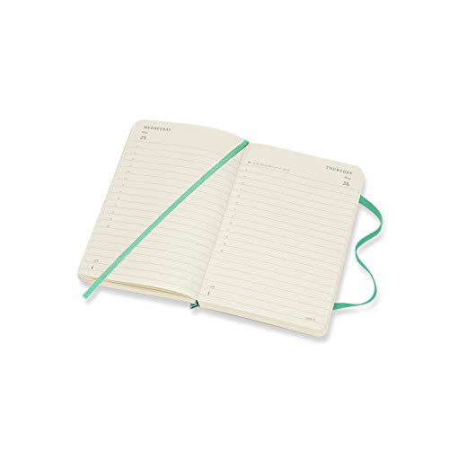 Moleskine Classic 12 Month 2022 Daily Planner, Soft Cover, Pocket (3.5" x 5.5"), Ice Green