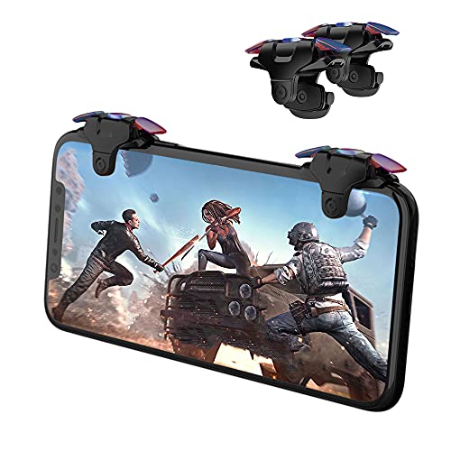 Newseego Mobile Game Controllers, Phone Triggers for Mobile Phone, Shooter Sensitive Controller Joysticks Aim & Fire Trigger Keys for Knives Out/Rules of Survival (1 Pair Mobile Triggers)-Black