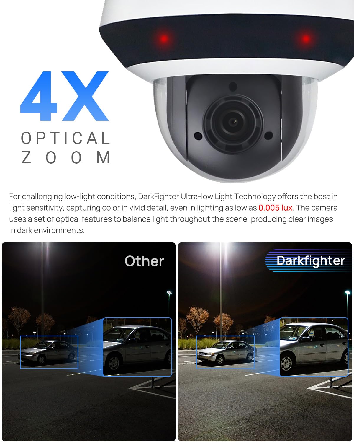 VIKYLIN 4MP Full Color Security PoE IP Camera with Mic/Audio,Smart Motion Detection,F1.0 Aperture 2.8mm Lens Outdoor Bullet Camera with 24/7 Full Color Night Vision,WDR&3D DNR,IP67 (VK047C)