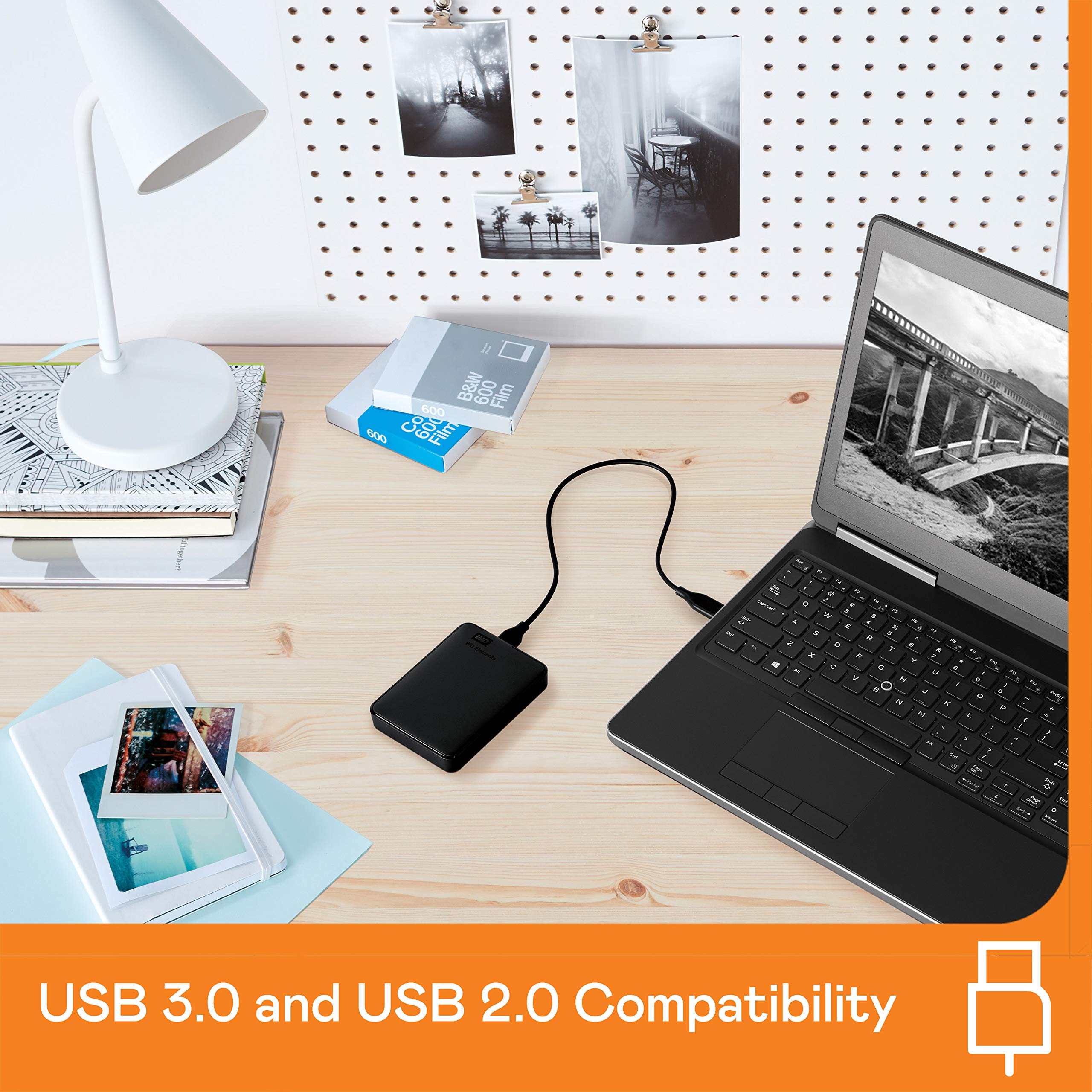 WD 18TB My Book Desktop External Hard Drive, USB 3.0, External HDD- WDBBGB0180HBK-NESN & 5TB Elements Portable External Hard Drive HDD, USB 3.0, WDBU6Y0050BBK-WESN
