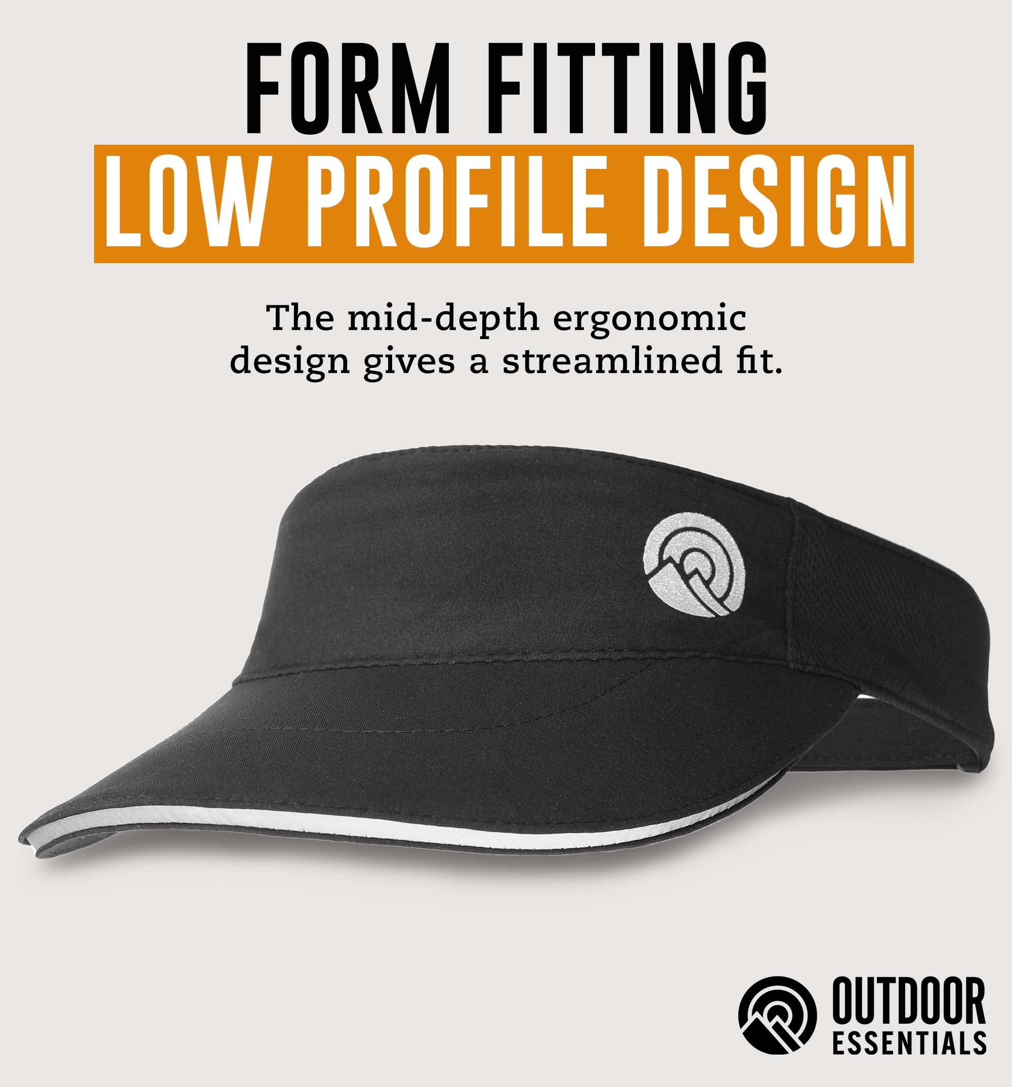 OutdoorEssentials Sun Visor Hat for Women & Men - Womens Visor, Tennis Visor, Golf Visor - Running Visor Black - Black