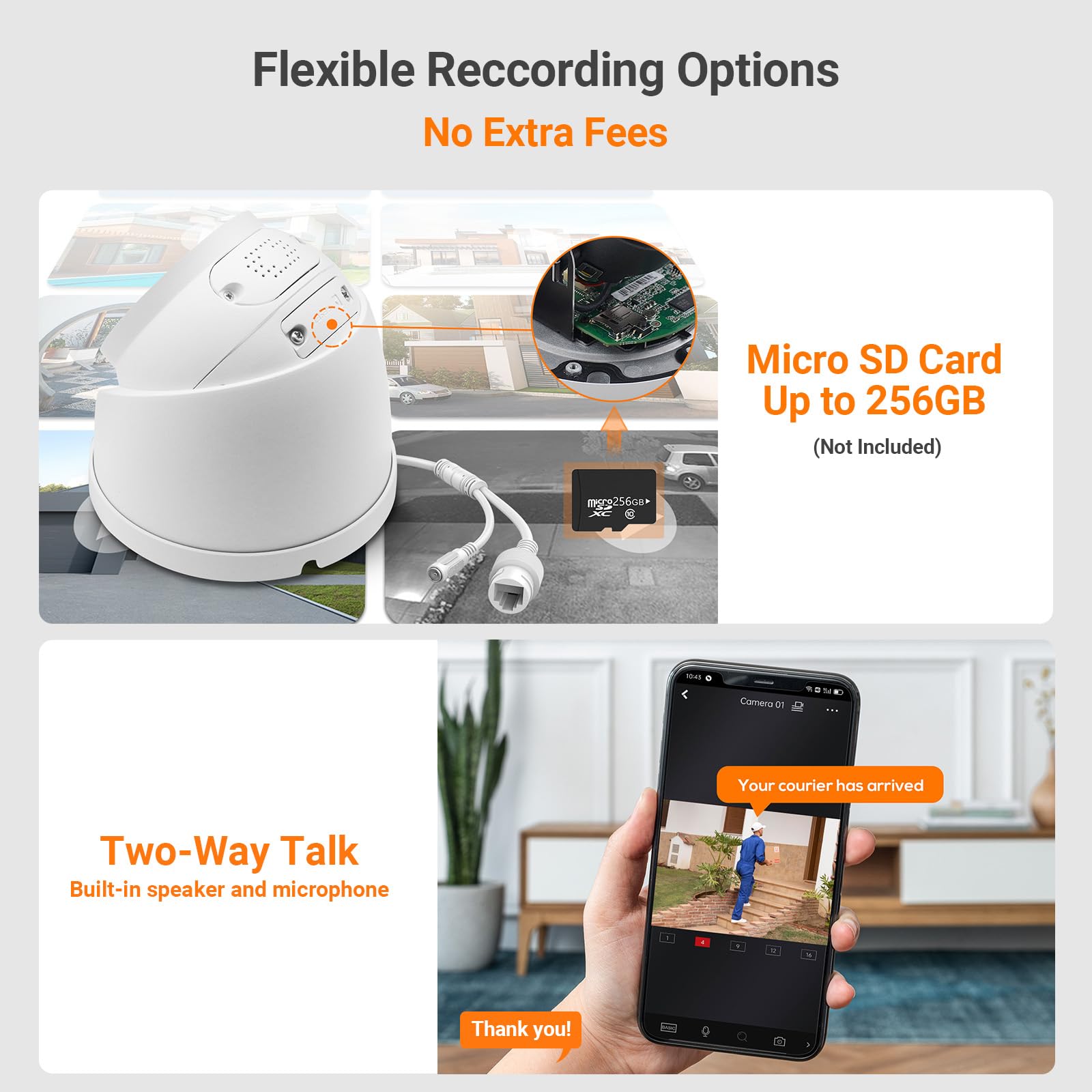 VIKYLIN 6MP IP Security Camera PoE, Indoor Outdoor Dome Camera with Mic/Audio, Human Vehicle Detection, 100ft IR Night Vision, Wide Angle 2.8mm Lens, IP67#YC2165I