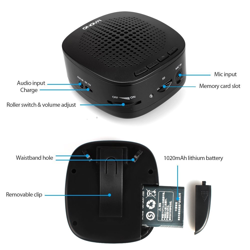 MAONO Voice Amplifier, Rechargeable Portable Mini Personal Speaker with Microphone Headset for Teachers, Coaches, Tour Guides, Market, Classroom, Meetings, Outdoors, C03