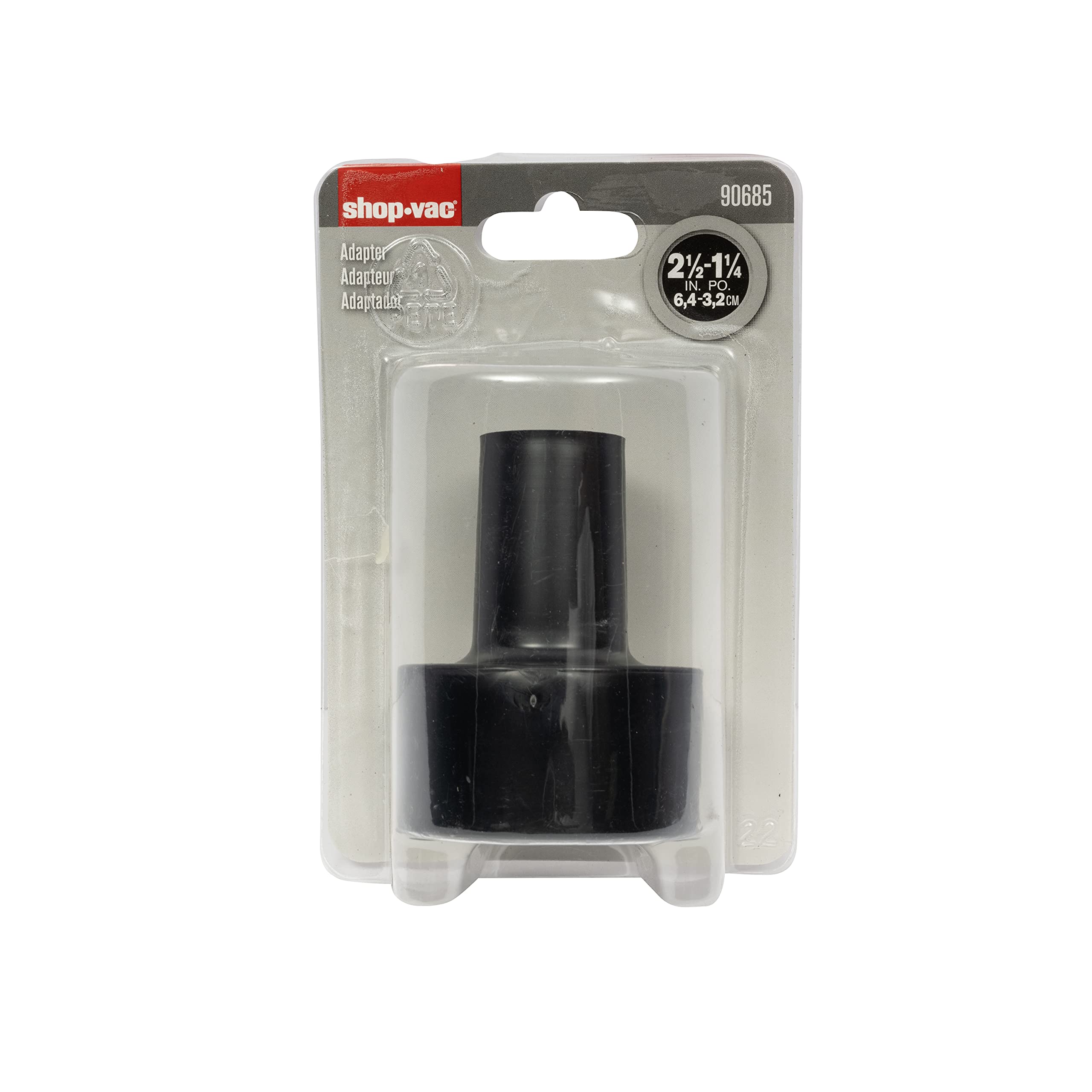 Shop-Vac 2-1/2" to 1-1/4" 906-85 Conversion Unit,Black