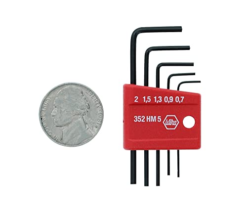 Wiha 35392 5 Piece Mini L-Key Short Hex Metric Set