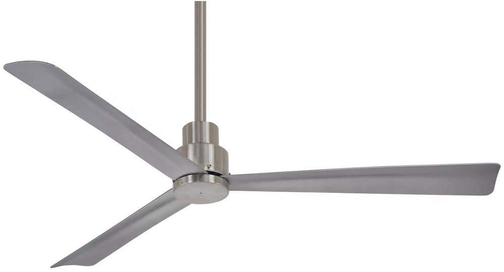 Minka Aire 44 in. Simple Indoor/Outdoor Brushed Nickel Wet Ceiling Fan with Remote Control