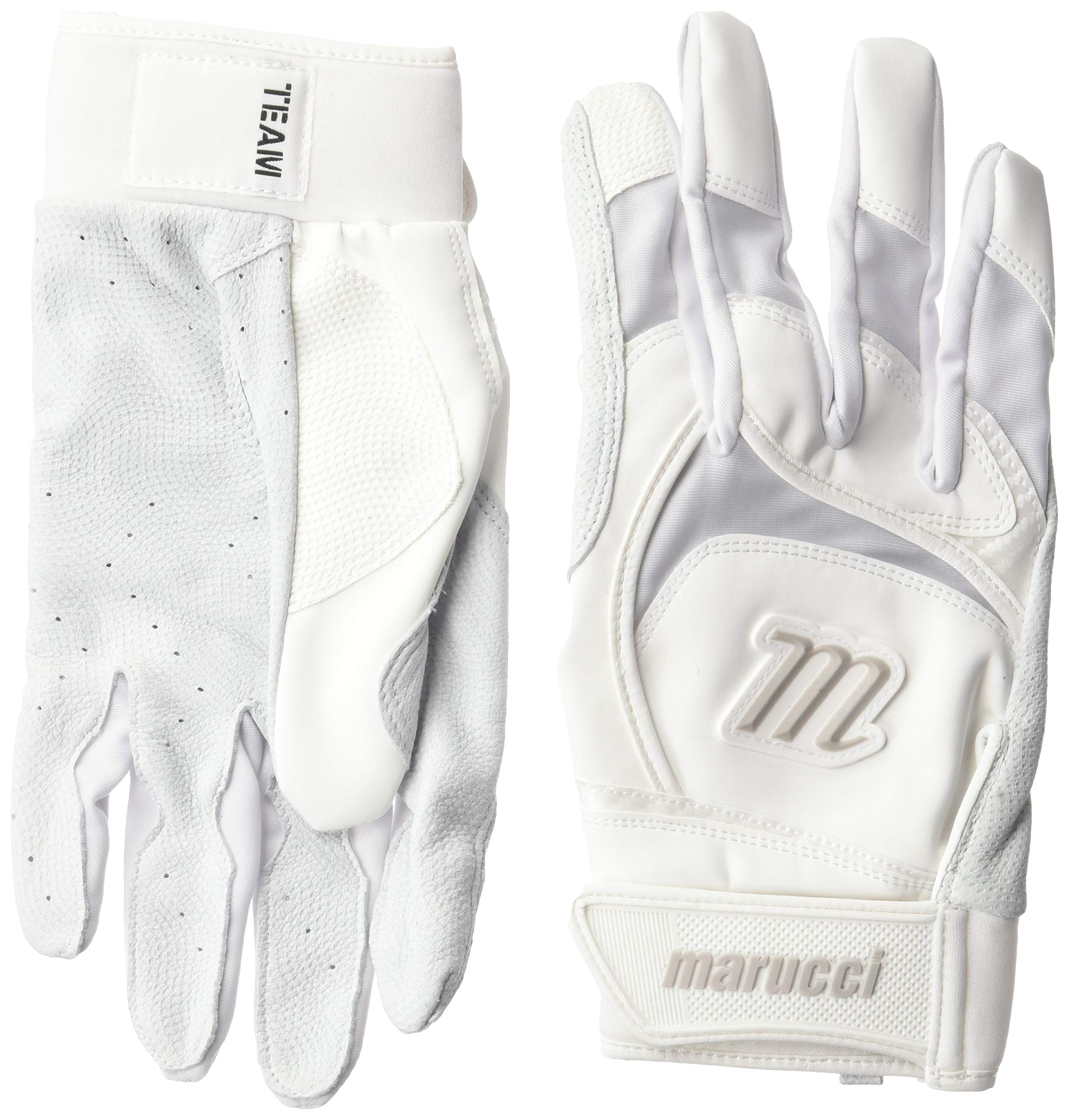 Marucci 2020 Signature Baseball Batting Gloves, White, Adult X-Large