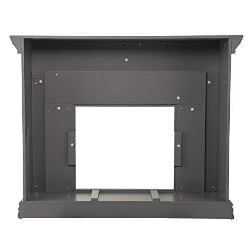 SEI Furniture Dakesbury Faux Stone Color Changing Electric Fireplace, Gray