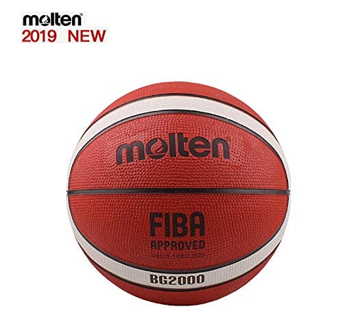 Molten BG-Series Rubber Basketball, FIBA Approved - BG2000, Size 7, 2-Tone (B7G2000)