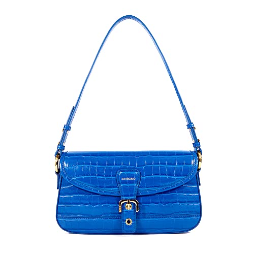 SINBONO Small Purses for Women, Vegan Leather Shoulder Bag Designer Clutch Handbags with Ajustable Strap