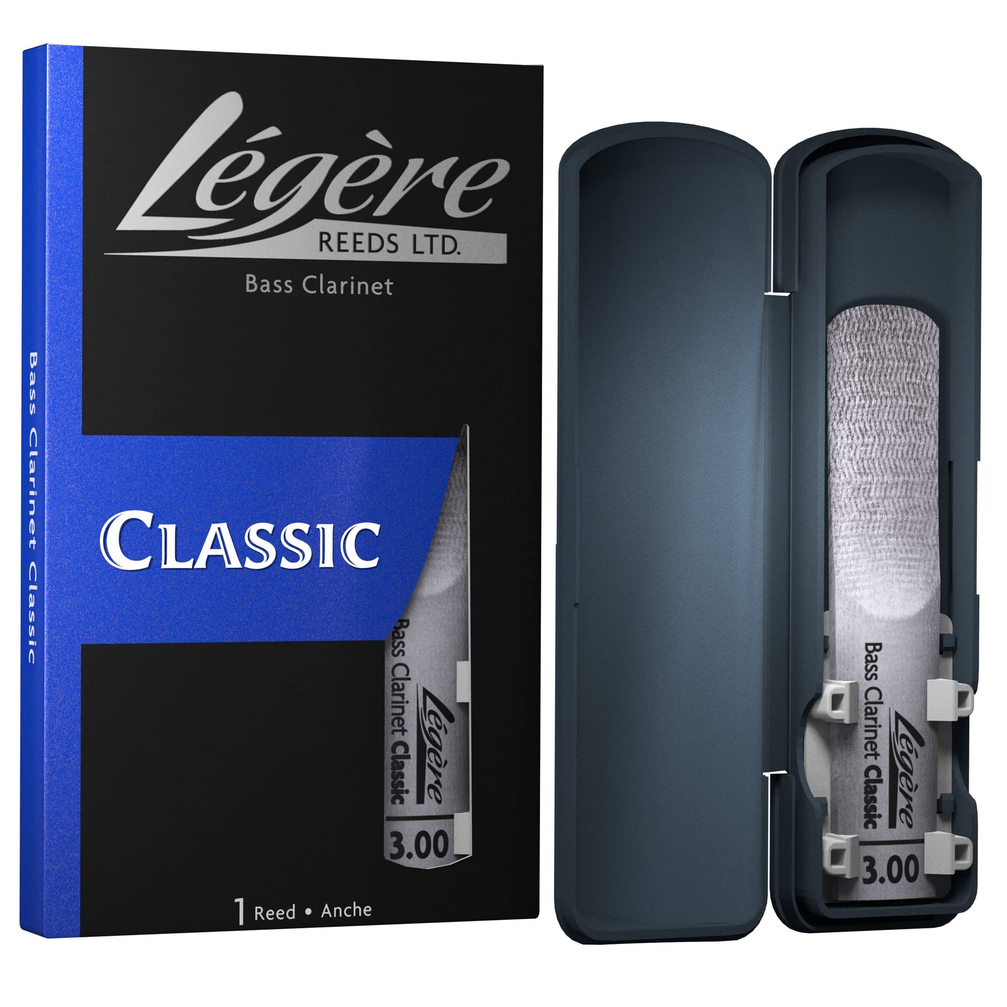 LÊgère Reeds - Bass Clarinet Reed, Classic, Strength 3.00 (BC3.00) - Premium Synthetic Woodwind Reed