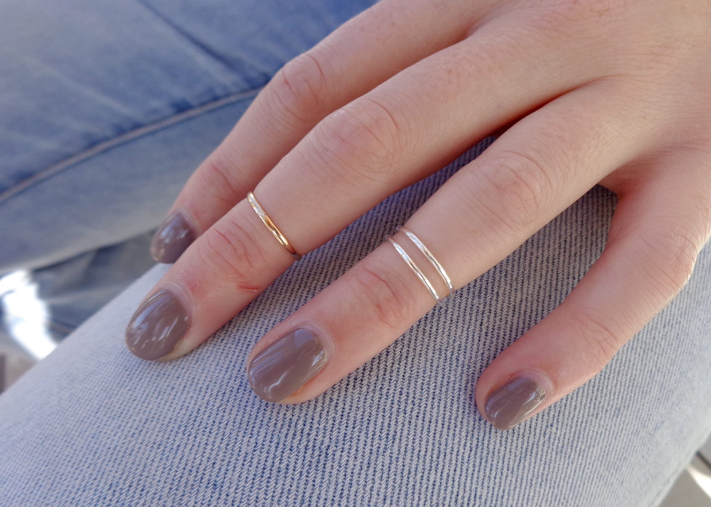 TOE RINGS & THINGS | 1mm .925 Sterling Silver Adjustable Toe Ring | Unisex | Simple Silver Band
