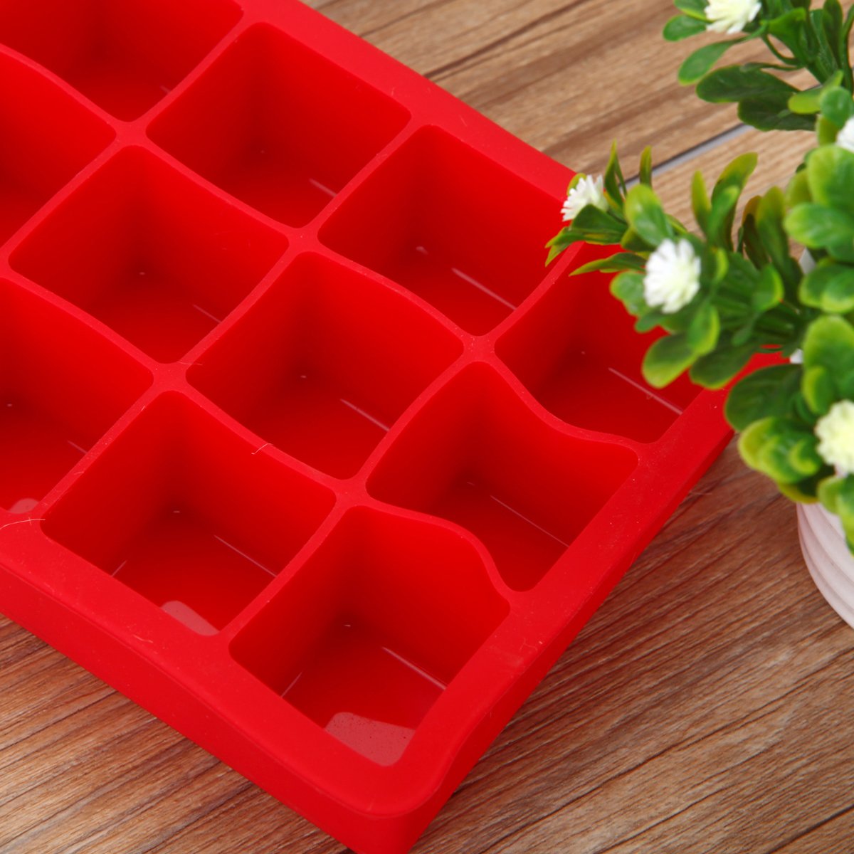 Tovolo Perfect Cube Ice Tray Set of 2 (Candy Apple) - Reusable Silicone Molds for Whiskey, Cocktails, Coffee, Bartender Accessories, & Smoothies / BPA-Free & Dishwasher-Safe