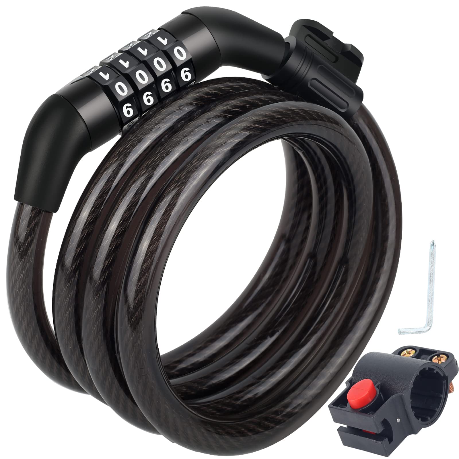 Scooter Lock,Bicycle Lock, Bicycle Accessories, Bike Lock Cable Etronic Lock, Compatible with Xiaomi M365 / M365 Pro / 1S / Essential/Gotrax GXL/Gotrax XR
