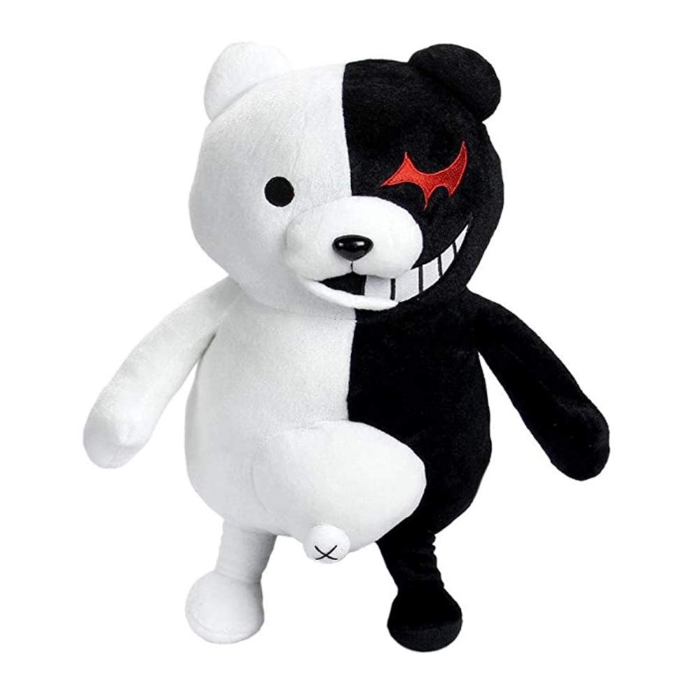 Lixinya Monokuma Monomi Plush Doll Black and White Bear Anime Plush Toy (25cm, Black)
