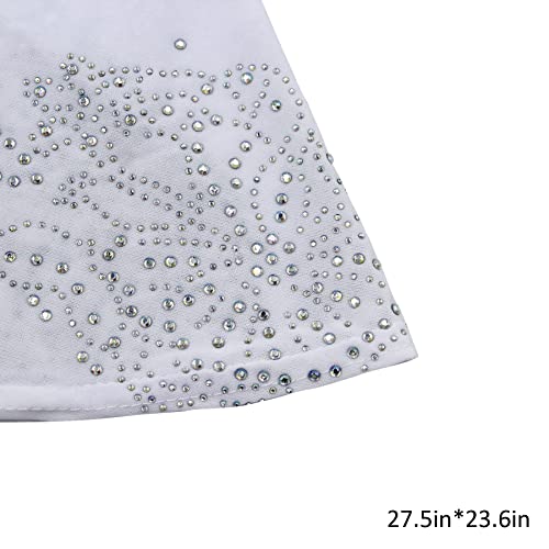 LEOMOSTE Women Glitter Crystal Rhinestone Muslim Headscarf Turban Hijab Cap Long Scarf Shawl Wrap