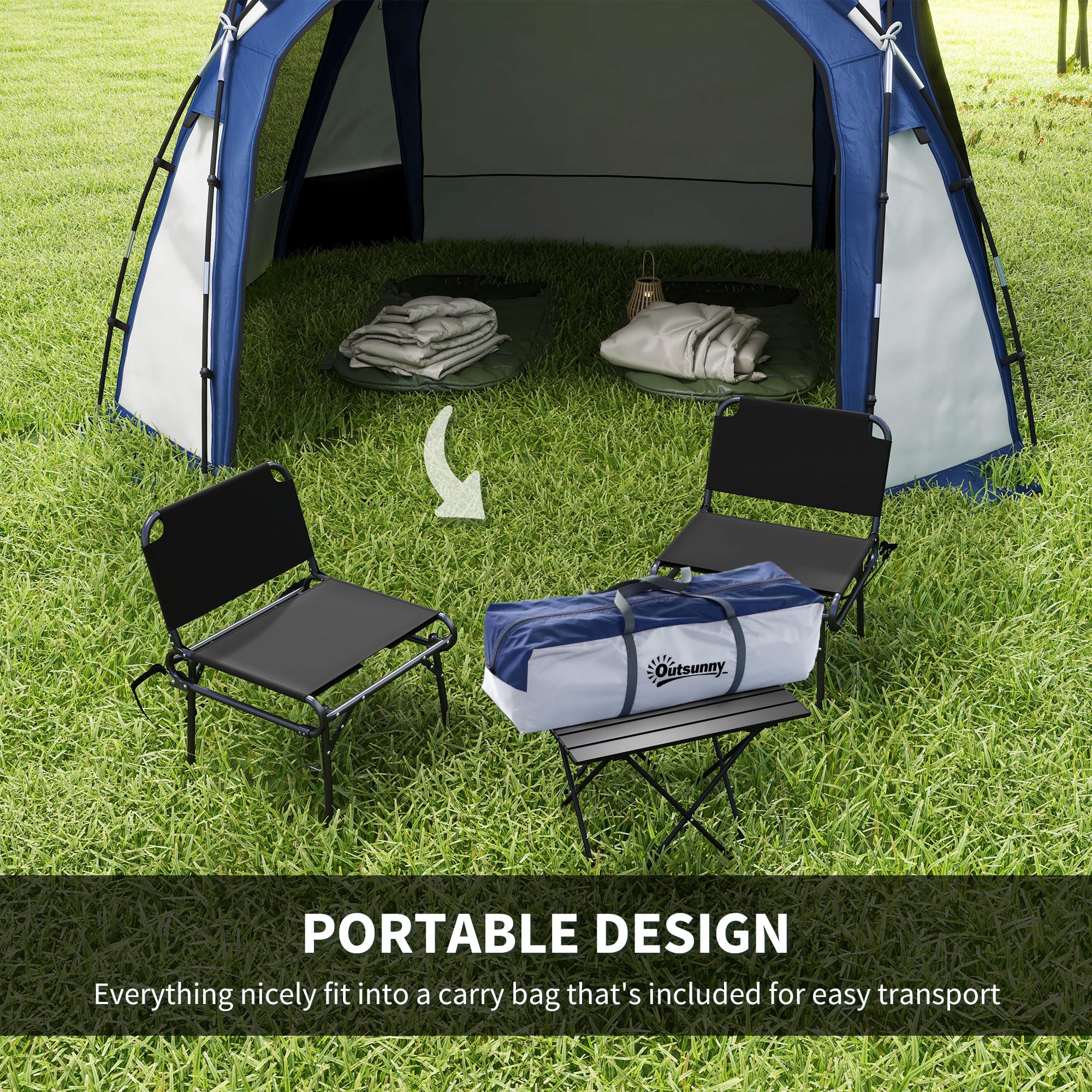 Outsunny 6–8 Person Dome Tent, Camping Tent with 4 Zipper Mesh Doors, Lamp Hook, Portable Carry Bag, Screen Shelter with 2 Removal Wind/Sun Panels, White