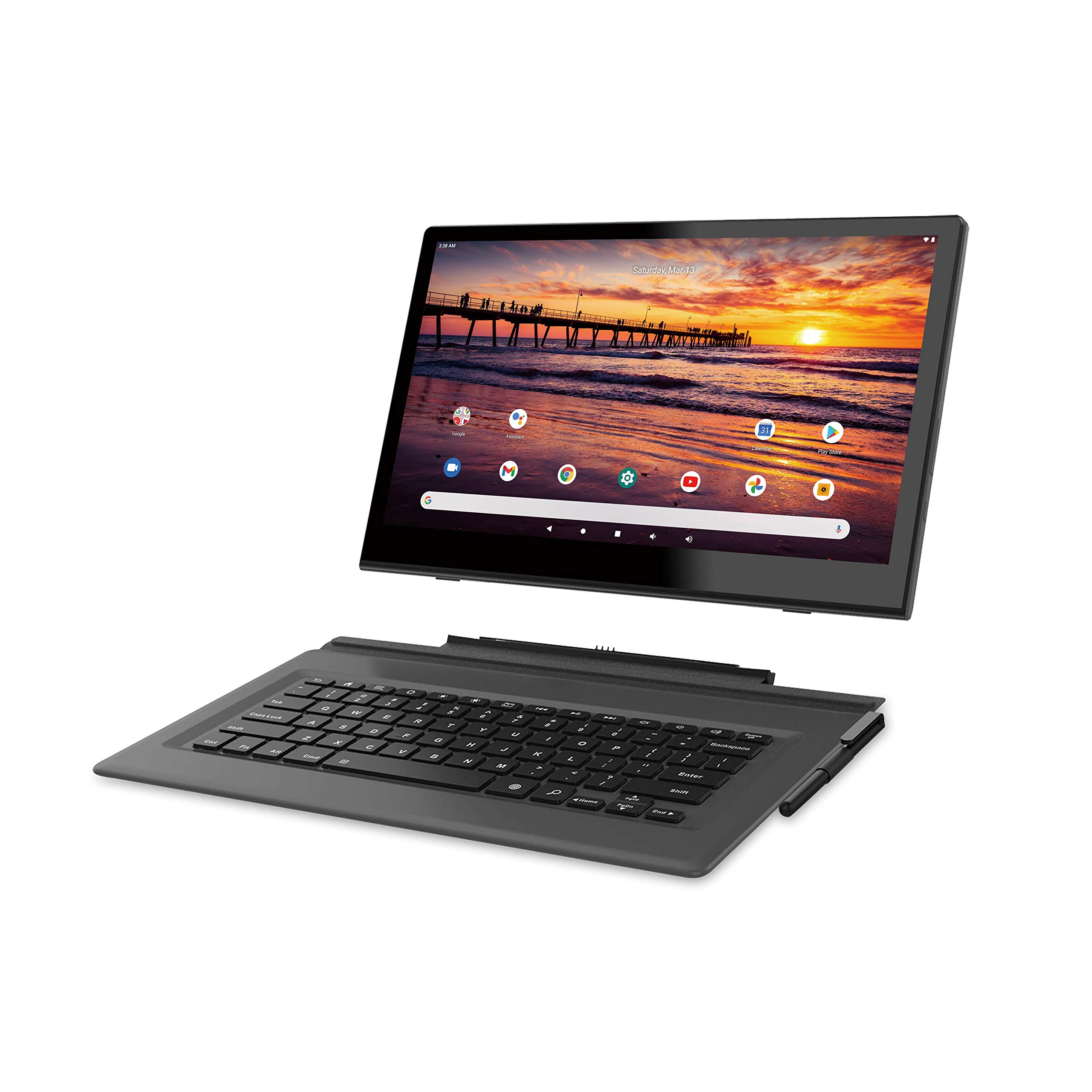 Venturer 14" Luna Max [VCT9T48Q34RBM] Quad-Core 3GB RAM 64GB Storage IPS 1920 x 1080 FHD Touchscreen WiFi Bluetooth with Detachable Keyboard Android 10 Tablet (Renewed)